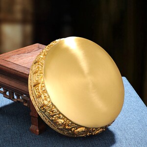 Pure Brass Tibetan Buddhist Religious Offering Mandala Set Altar Shrine ...