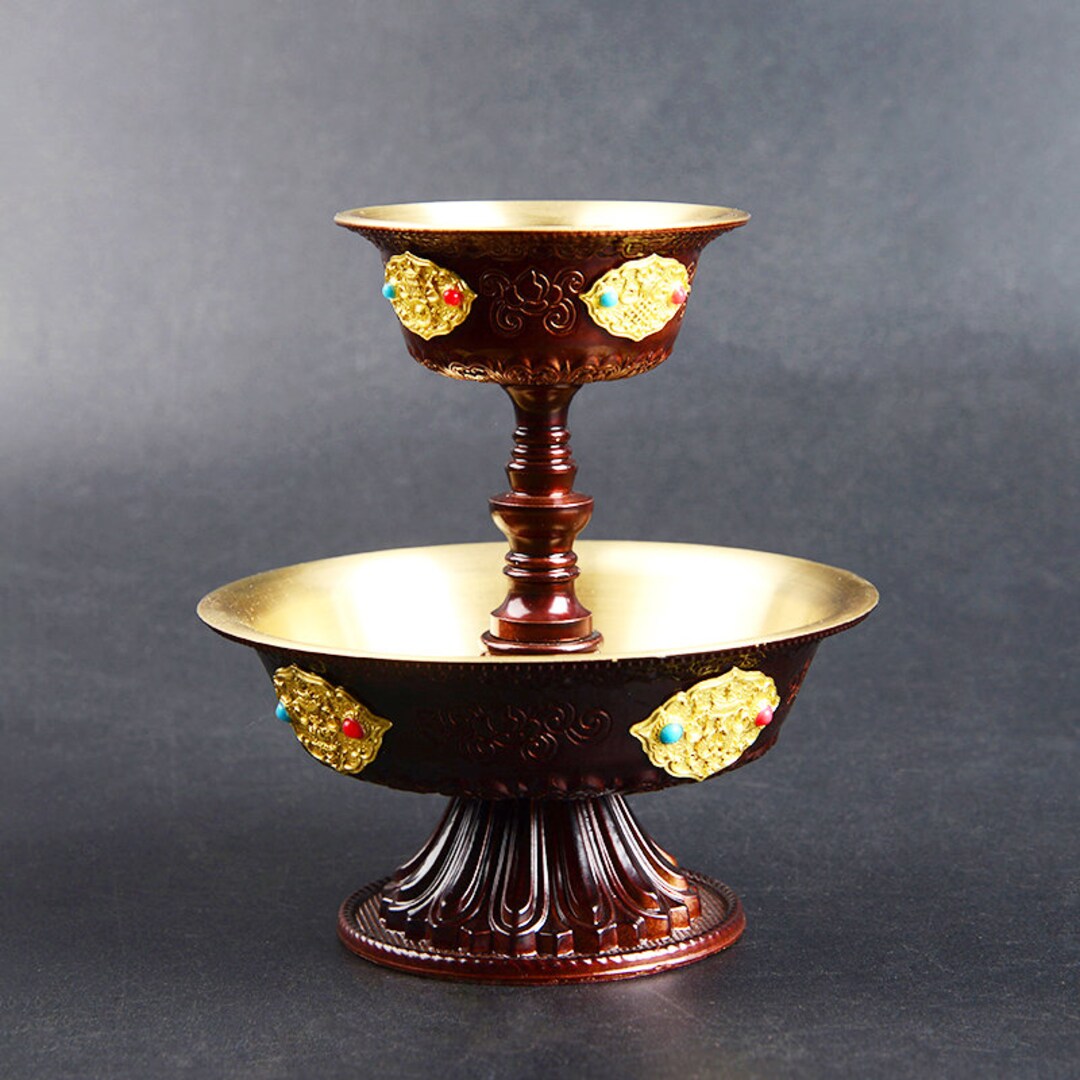 Serkyem Offering Golden Drink Offering Brass Copper Buddhist Protector ...