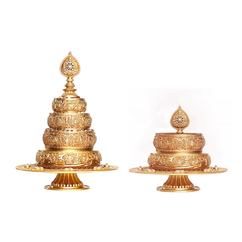 Pure Brass Tibetan Buddhist Religious Offering Mandala Set - Etsy