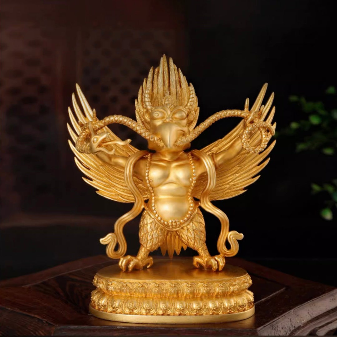 Golden Garuda Statue Brass Copper Tibetan Buddhism Protection Wisdom - Etsy