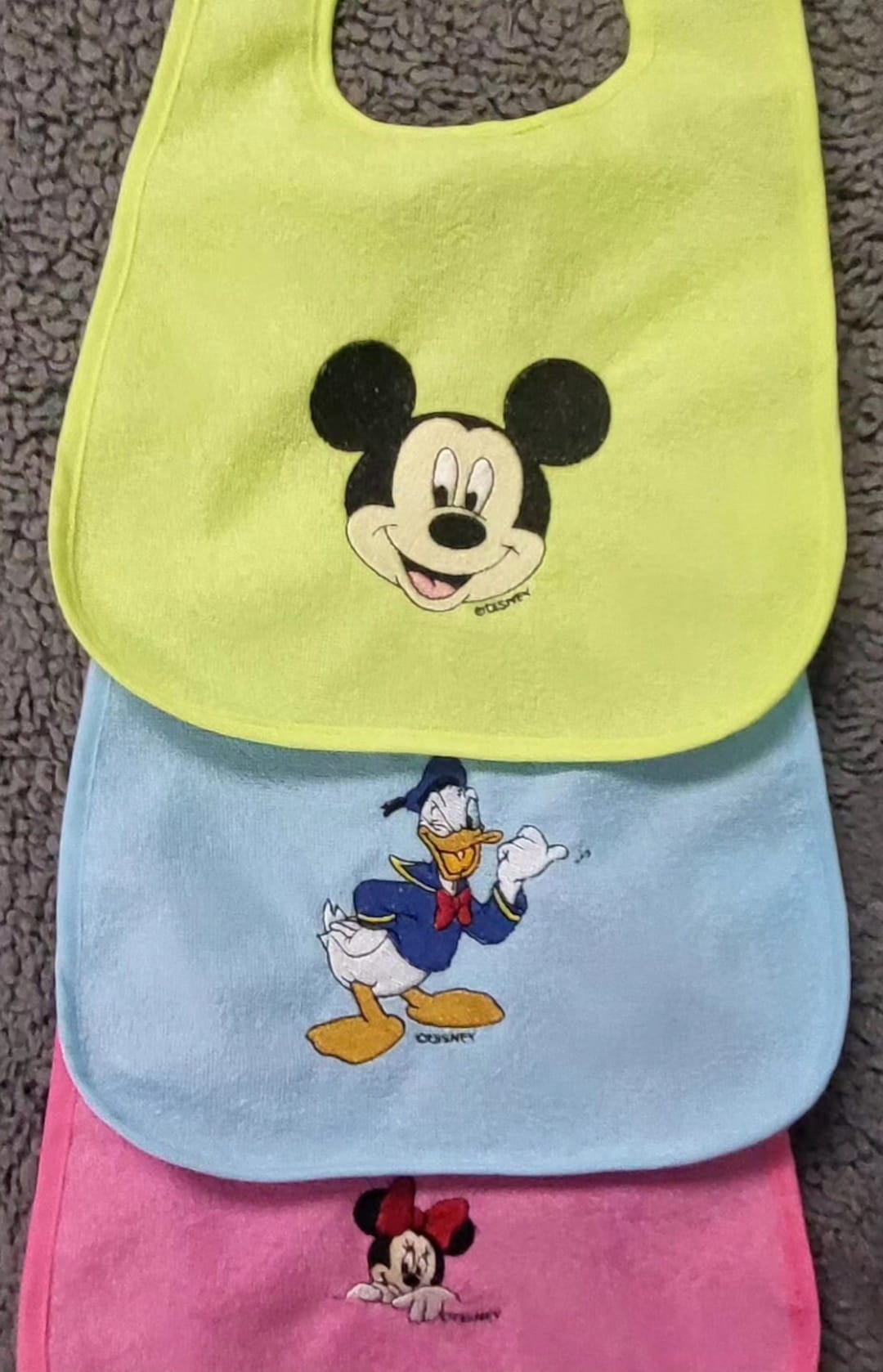 Donald, Mickey, and Minnie Bib - Etsy