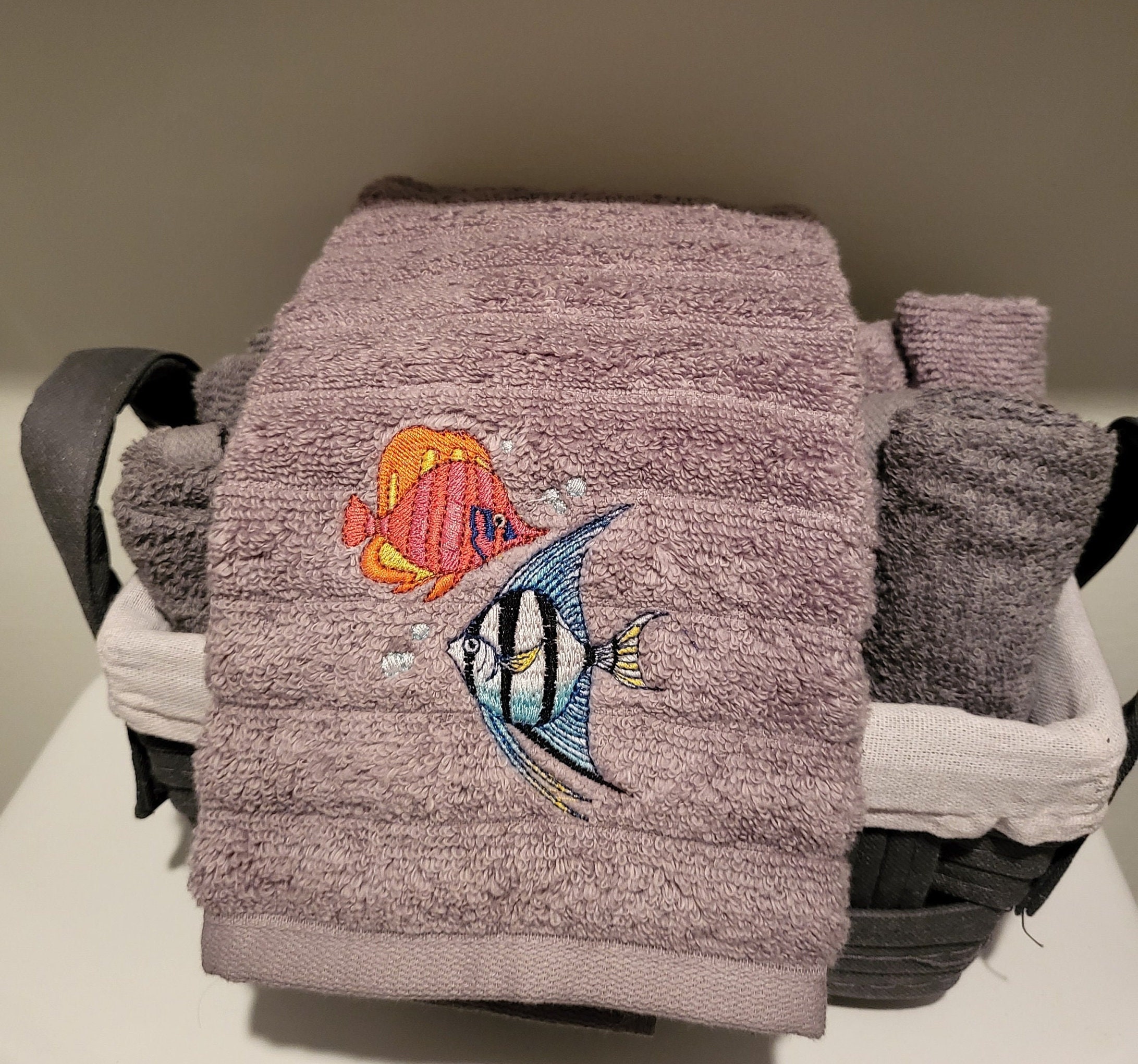 Fish Themed Bathroom Towels - Etsy