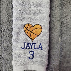 Personalized Basketball Themed Towels - Etsy