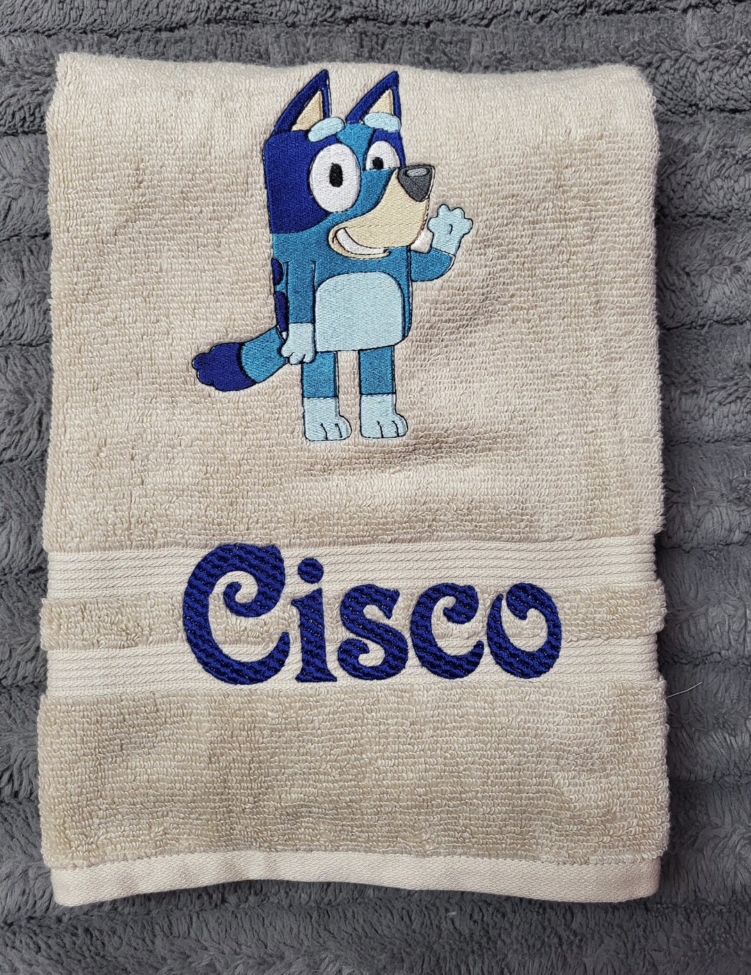 Bluey Bathroom Themed Towel - Etsy