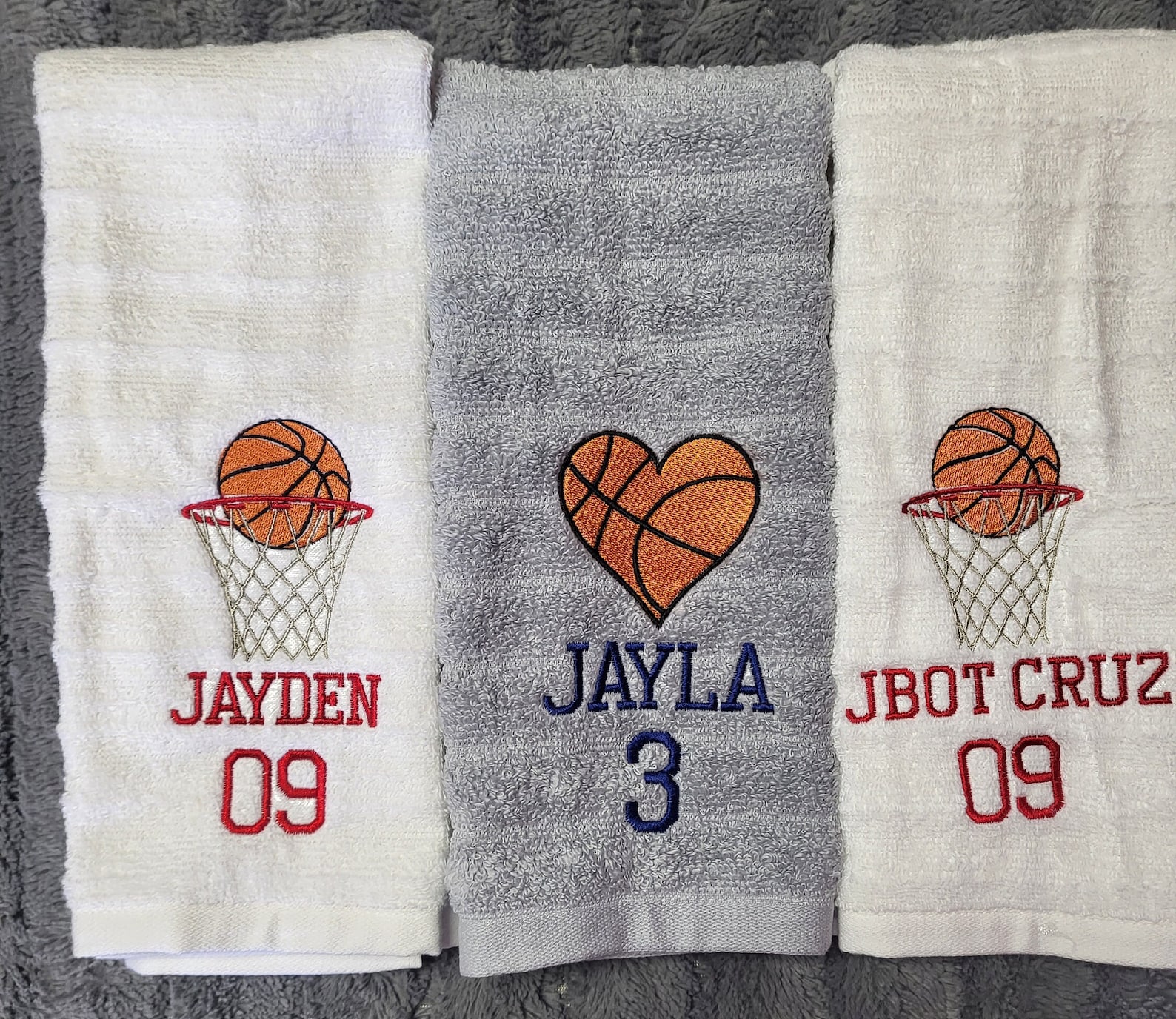 Personalized Basketball Themed Towels - Etsy