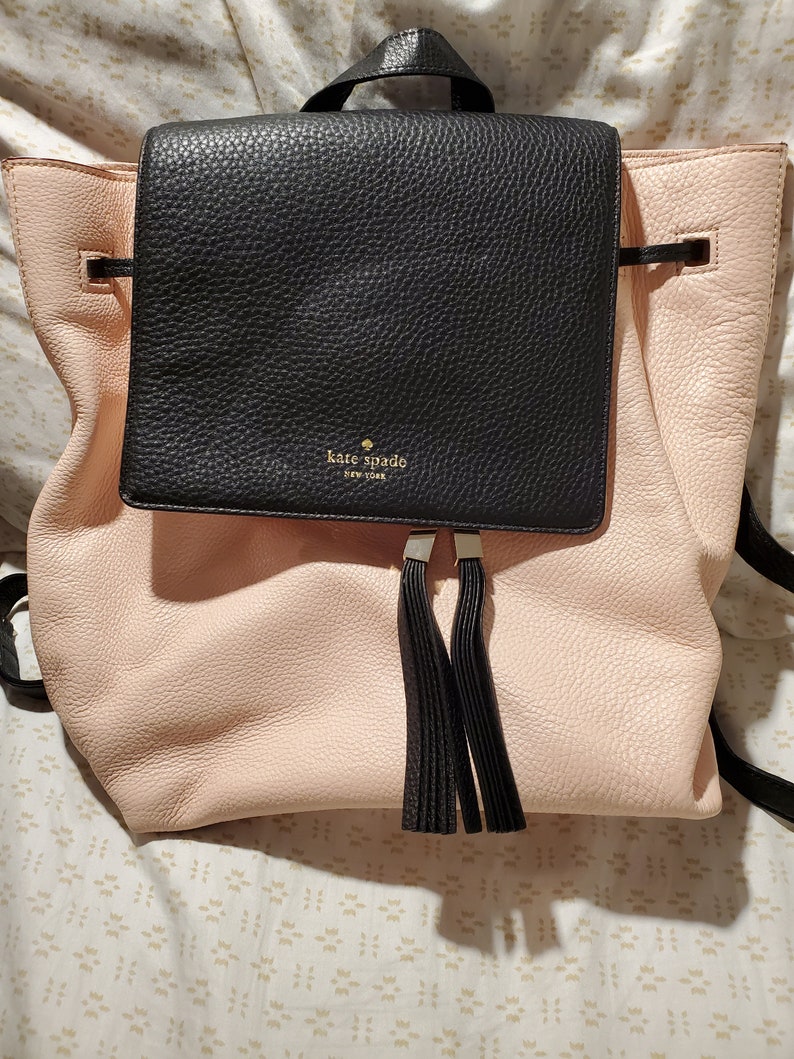 Kate Spade Pink Leather Backpack Purse - Etsy