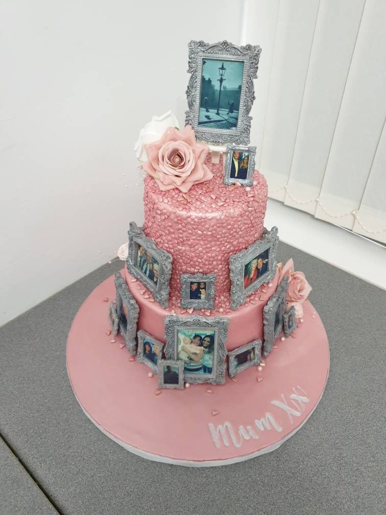 8x Edible Fondant Photographs in Frames Cake Topper Set - Etsy UK