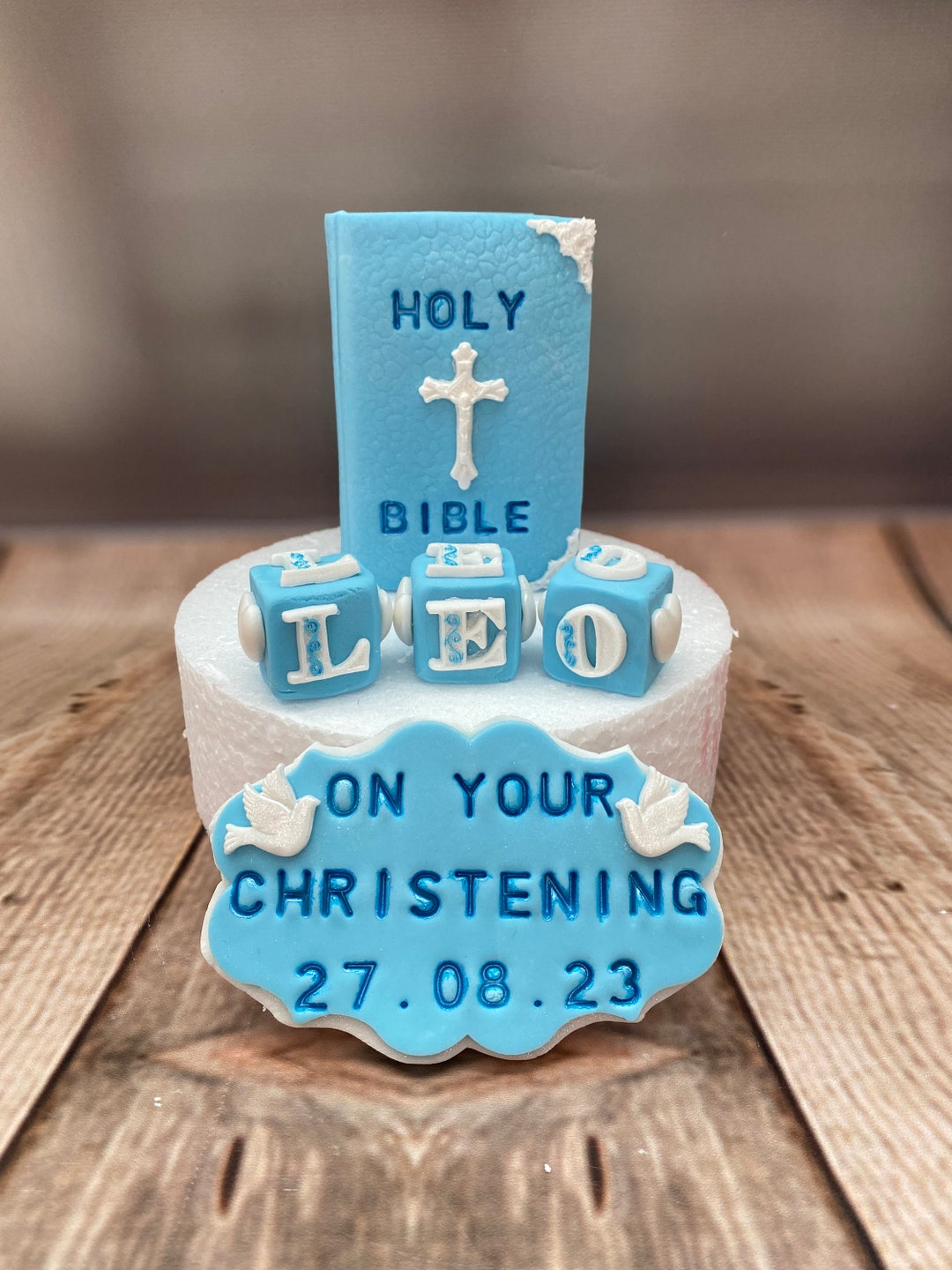 Christening Baptism Edible Bible Cake Topper - Etsy