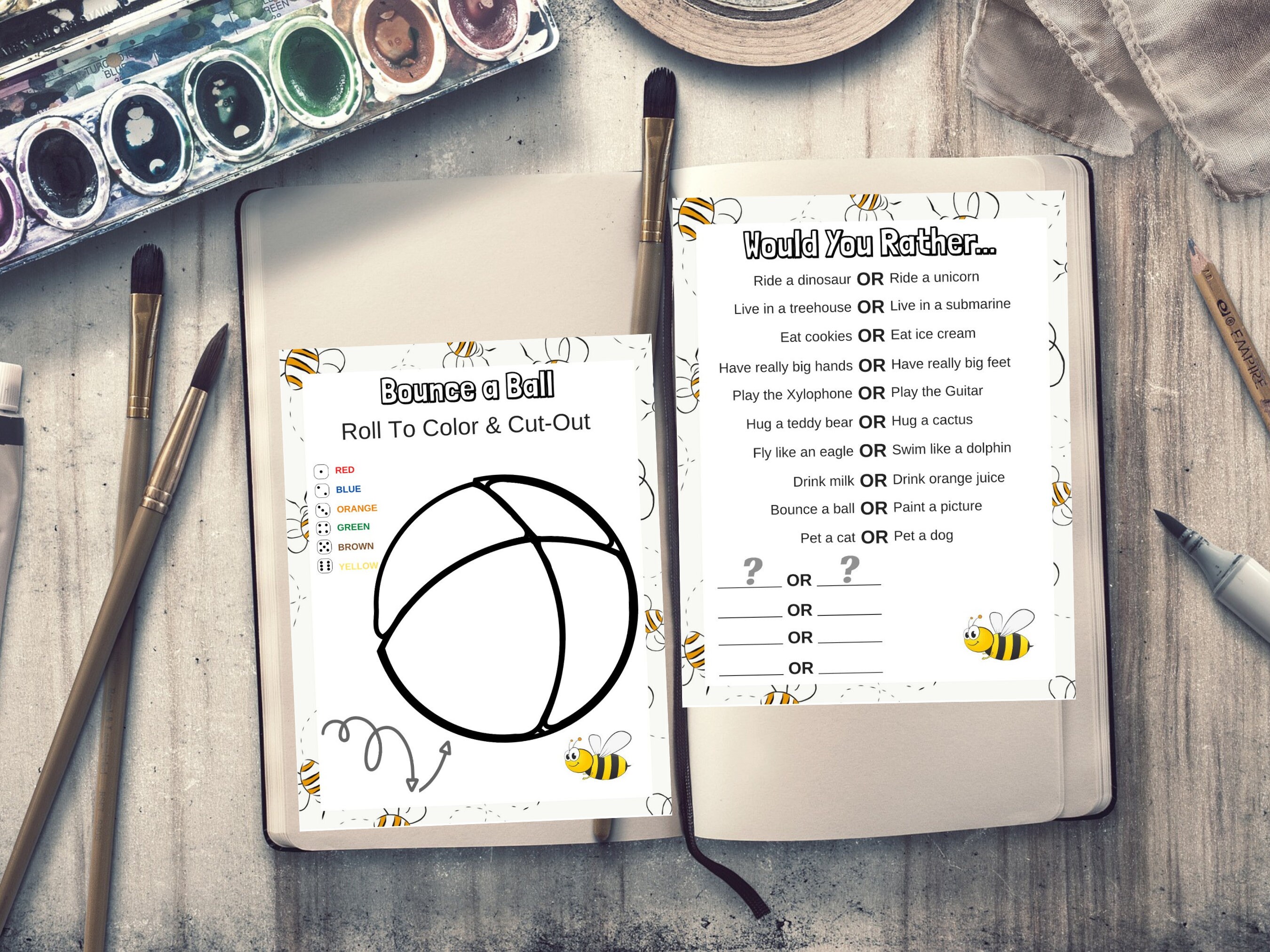 24 Throw Dice and Colour Printables for Kids Plus Printable Dice - Etsy