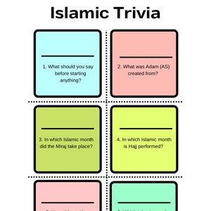 Islamic Trivia Questions and Answers - Etsy