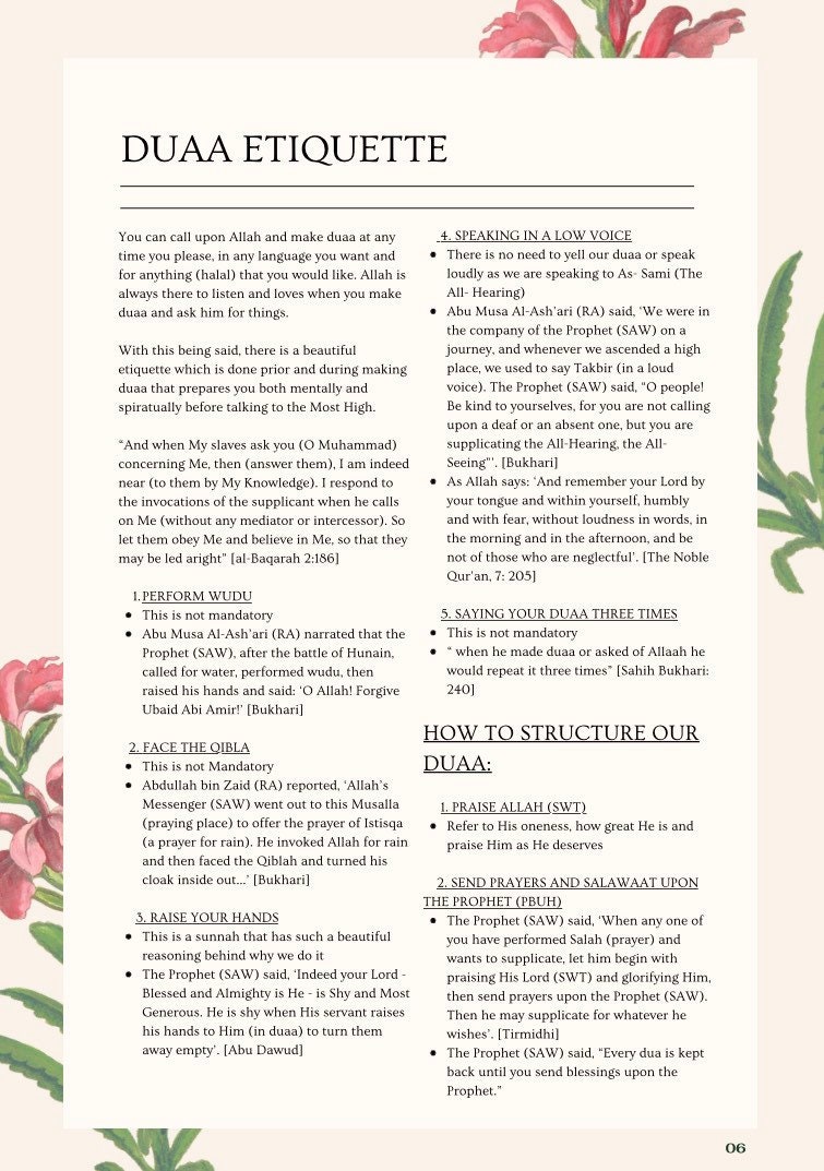 The Book of Duaa's - Etsy