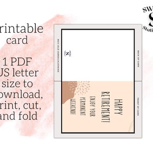 Printable Retirement Card, Permanent Weekend, Funny Retirement Card ...