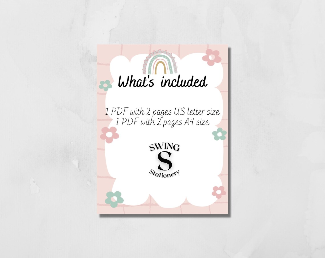 Pastel Rainbow Printable Writing Paper, Downloadable Rainbow Frame ...