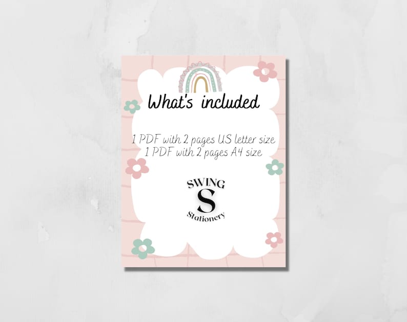 Pastel Rainbow Printable Writing Paper, Downloadable Rainbow Frame ...
