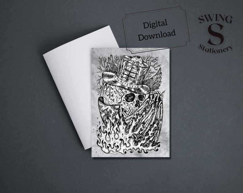 Printable Skull Memento Mori Card Death Card Occult Card - Etsy