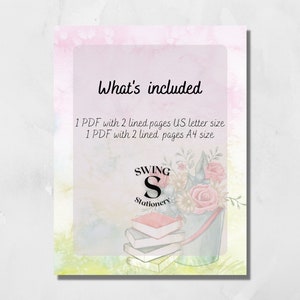 Springtime Printable Writing Paper, Downloadable Spring Note Paper ...