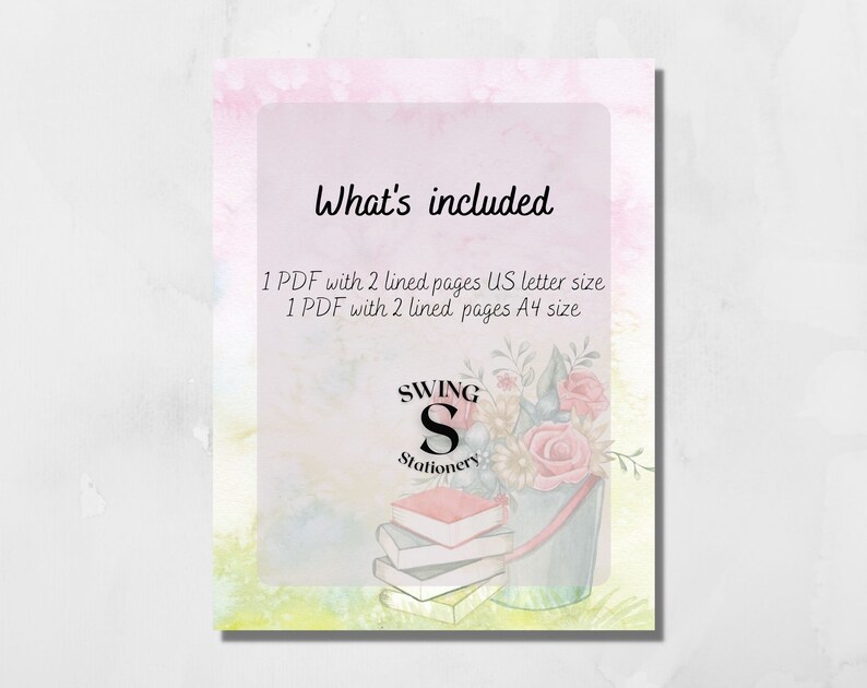 Springtime Printable Writing Paper, Downloadable Spring Note Paper ...