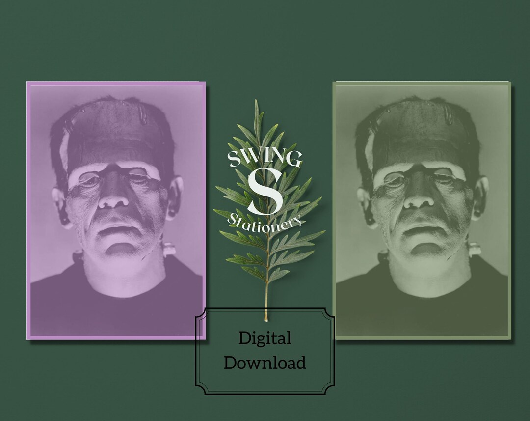 Printable All Occasion Cards, Monster Cards, Frankenstein Monster Card ...