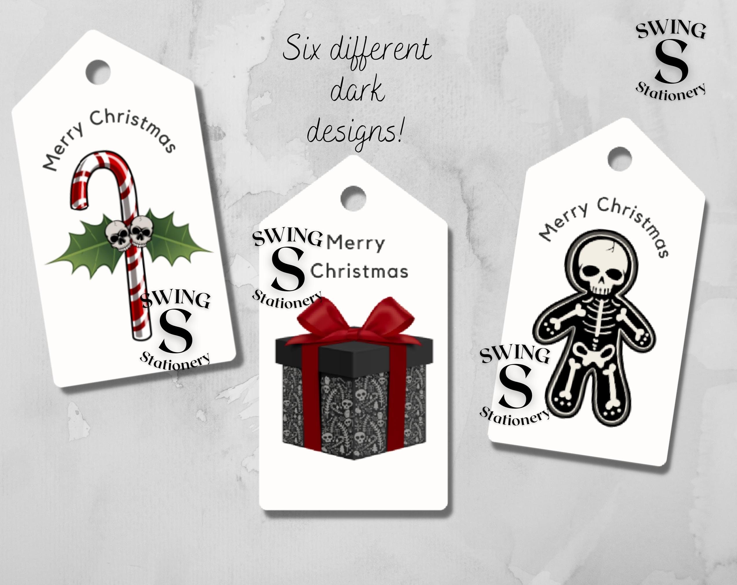 Gothic Gift Tags Printable Gift Tags Digital Christmas Gift - Etsy