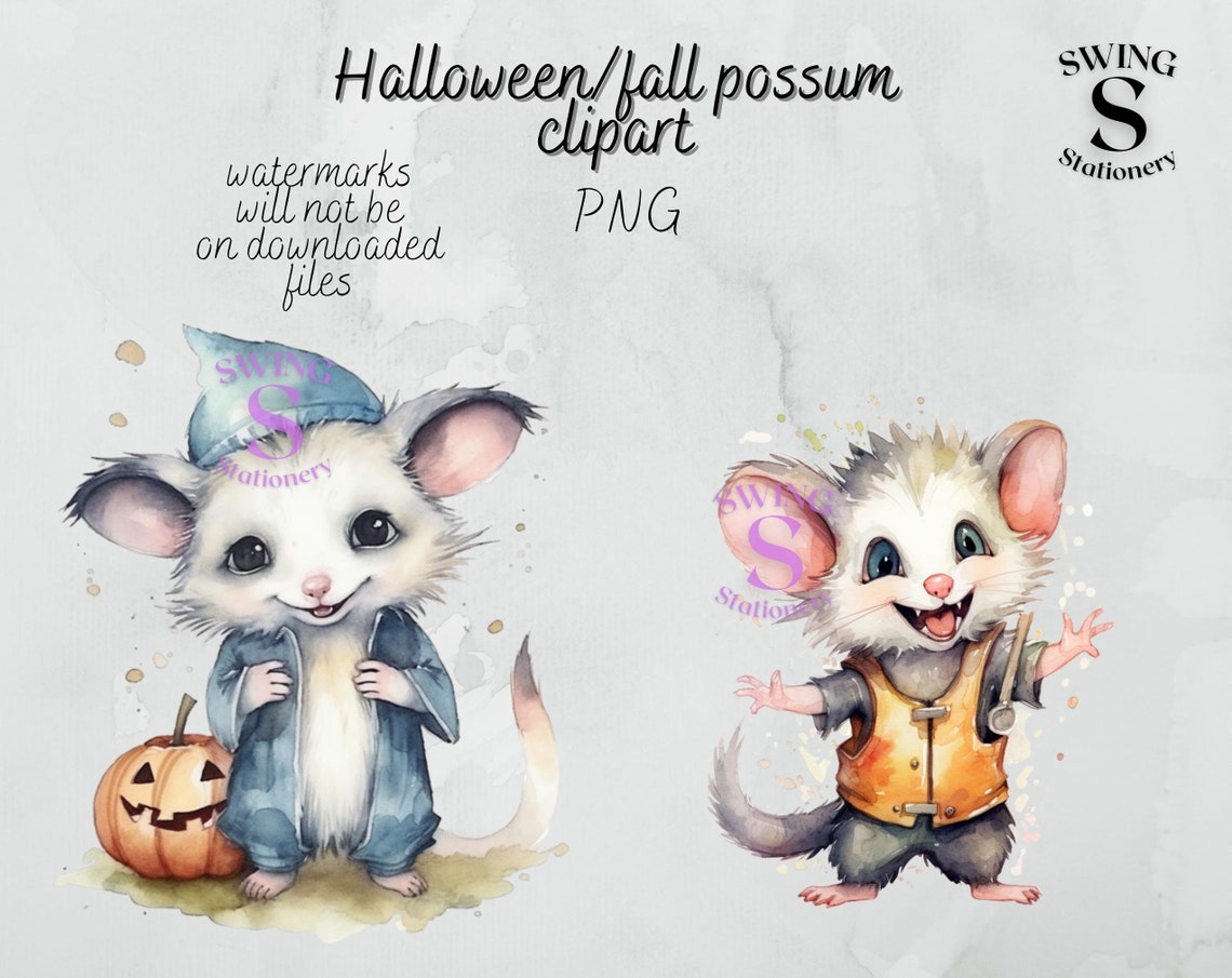 Cute Possum Png, Halloween Possum Clipart, Fall Opossum Clipart ...