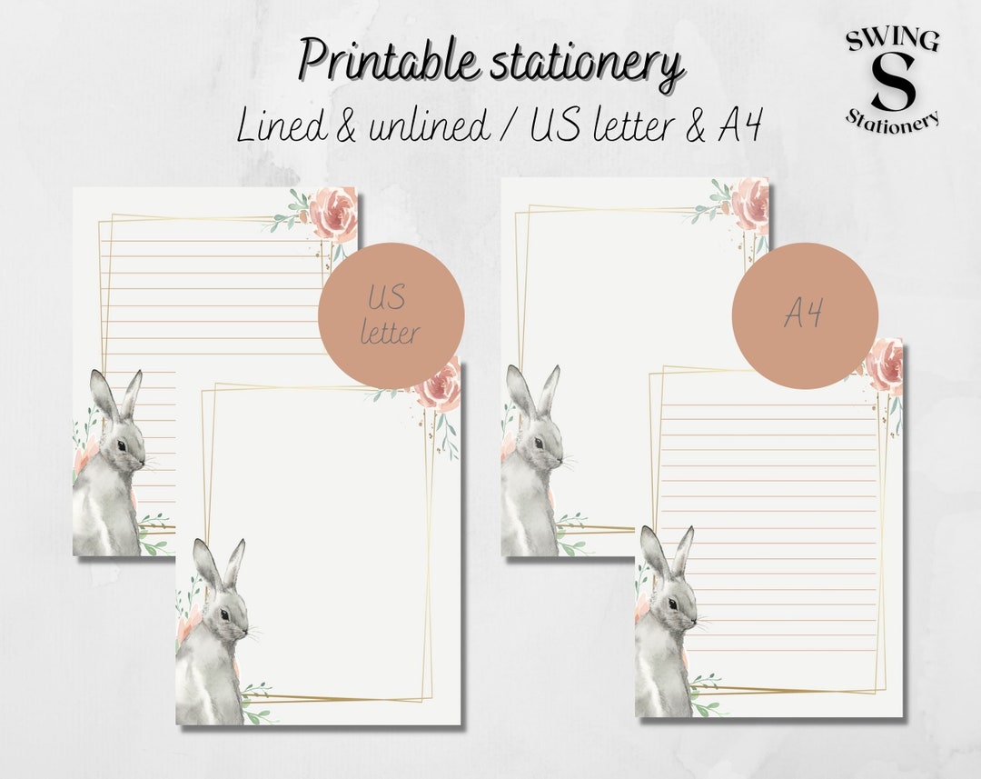 Easter Printable Writing Paper, Downloadable Easter Letterhead ...
