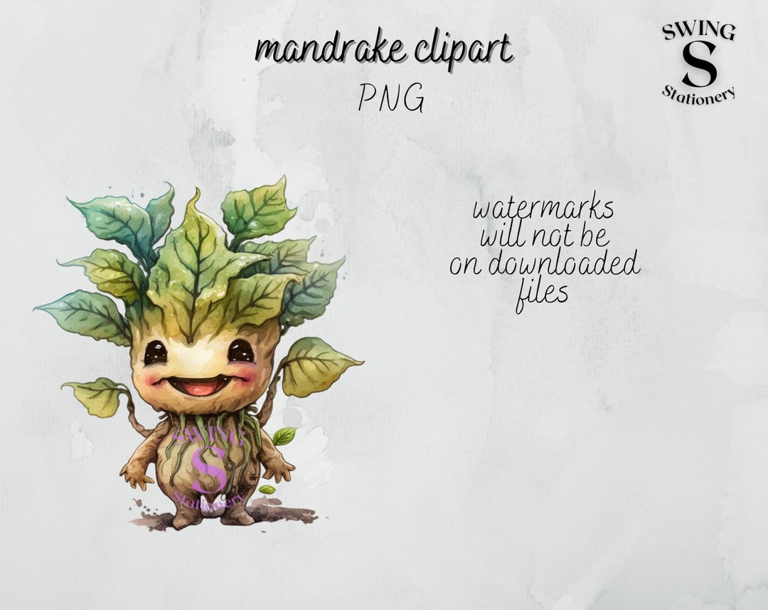 Mandrake Clipart, Cute Baby Mandrake, Mandrake Sublimation, Mandrake ...