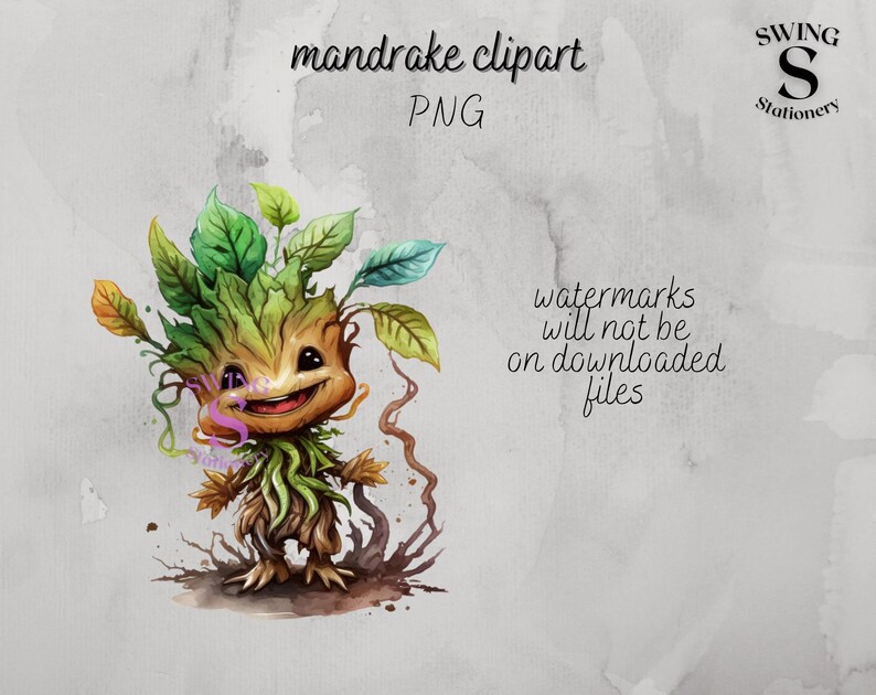 Mandrake Clipart, Cute Baby Mandrake, Mandrake Sublimation, Mandrake ...