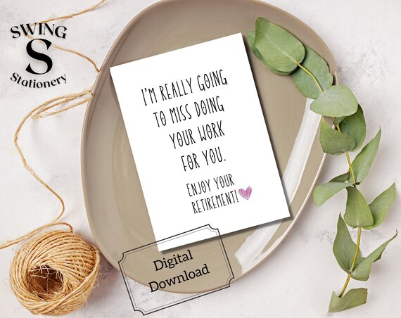 Printable Retirement Card Permanent Weekend Funny Retirement - Etsy