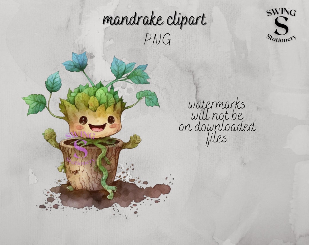 Mandrake Clipart, Cute Baby Mandrake, Mandrake Sublimation, Mandrake ...