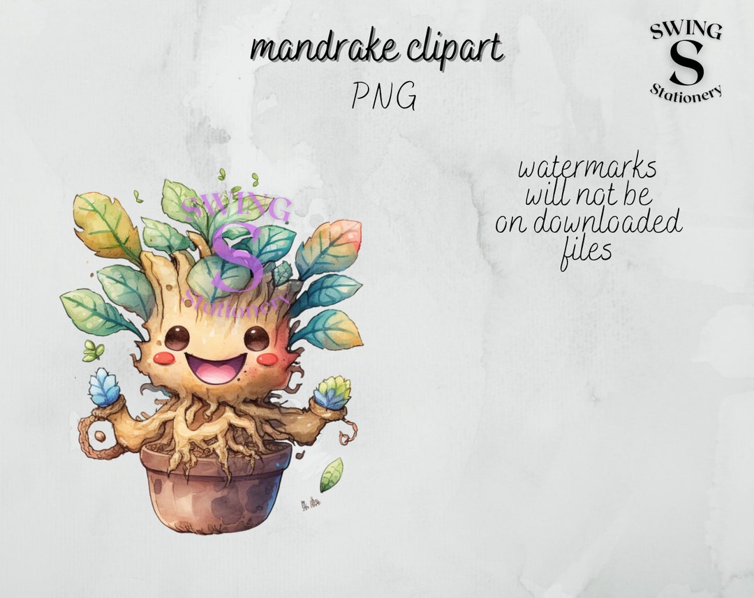 Mandrake Clipart, Cute Baby Mandrake, Mandrake Sublimation, Mandrake ...