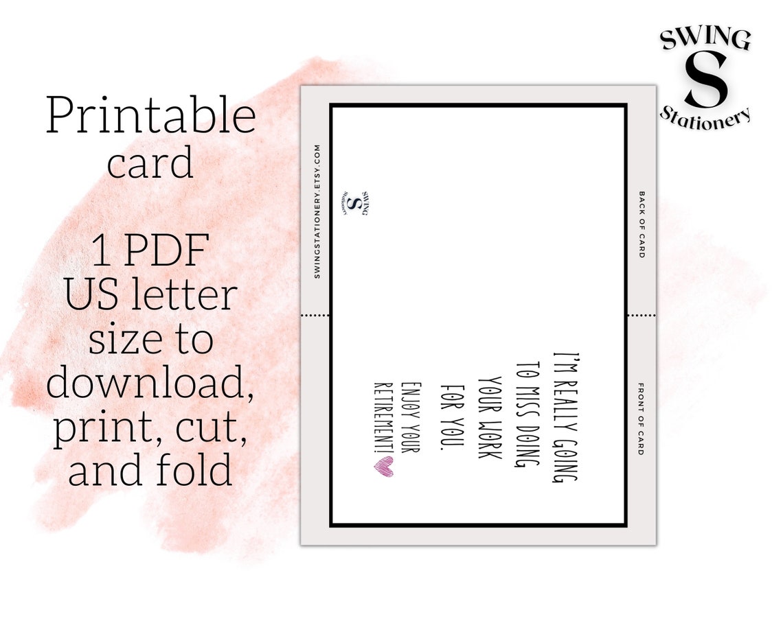 Printable Retirement Card, Permanent Weekend, Funny Retirement Card, I ...