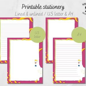 Chicken Printable Writing Paper, Chicken Note Paper, Farm Animal ...