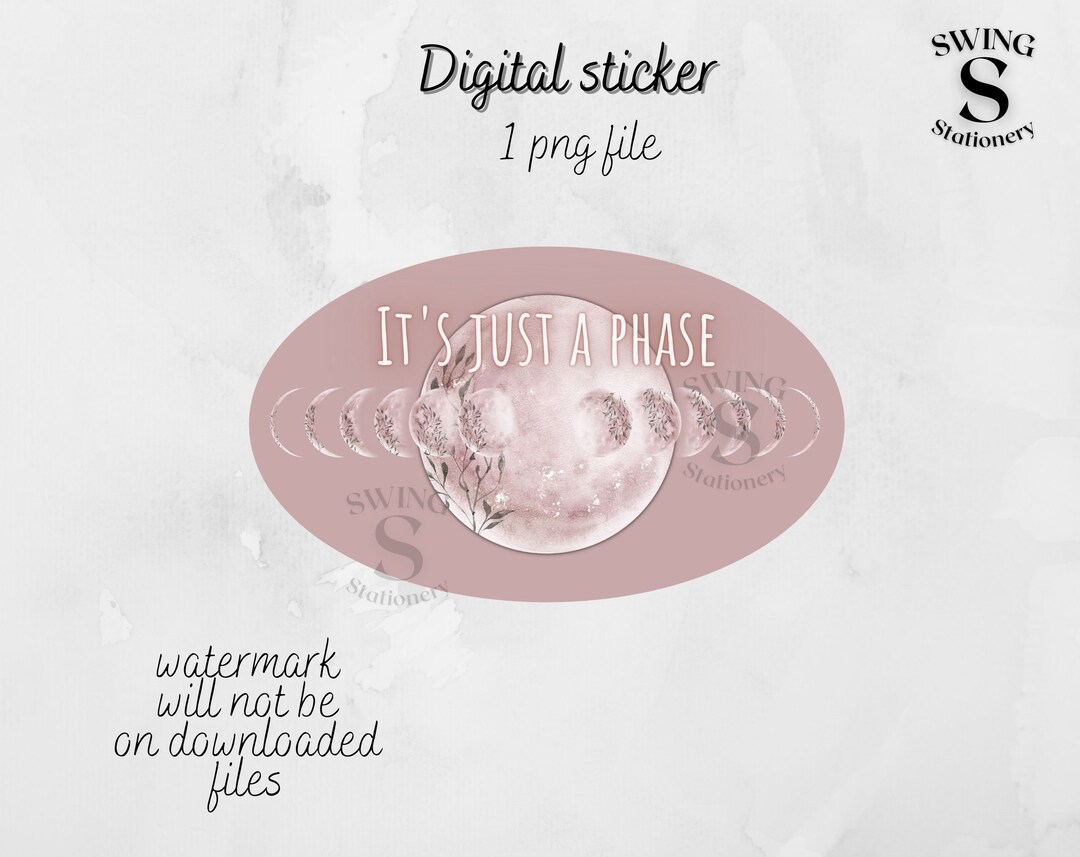 Moon Phase Png, Moon Phase Clipart, It's Just a Phase Png, Moon Phase ...