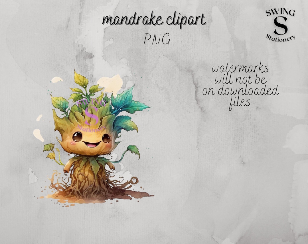 Mandrake Clipart, Cute Baby Mandrake, Mandrake Sublimation, Mandrake ...