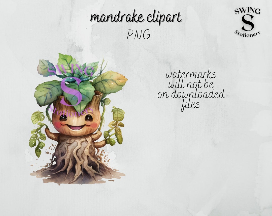 Mandrake Clipart, Cute Baby Mandrake, Mandrake Sublimation, Mandrake ...
