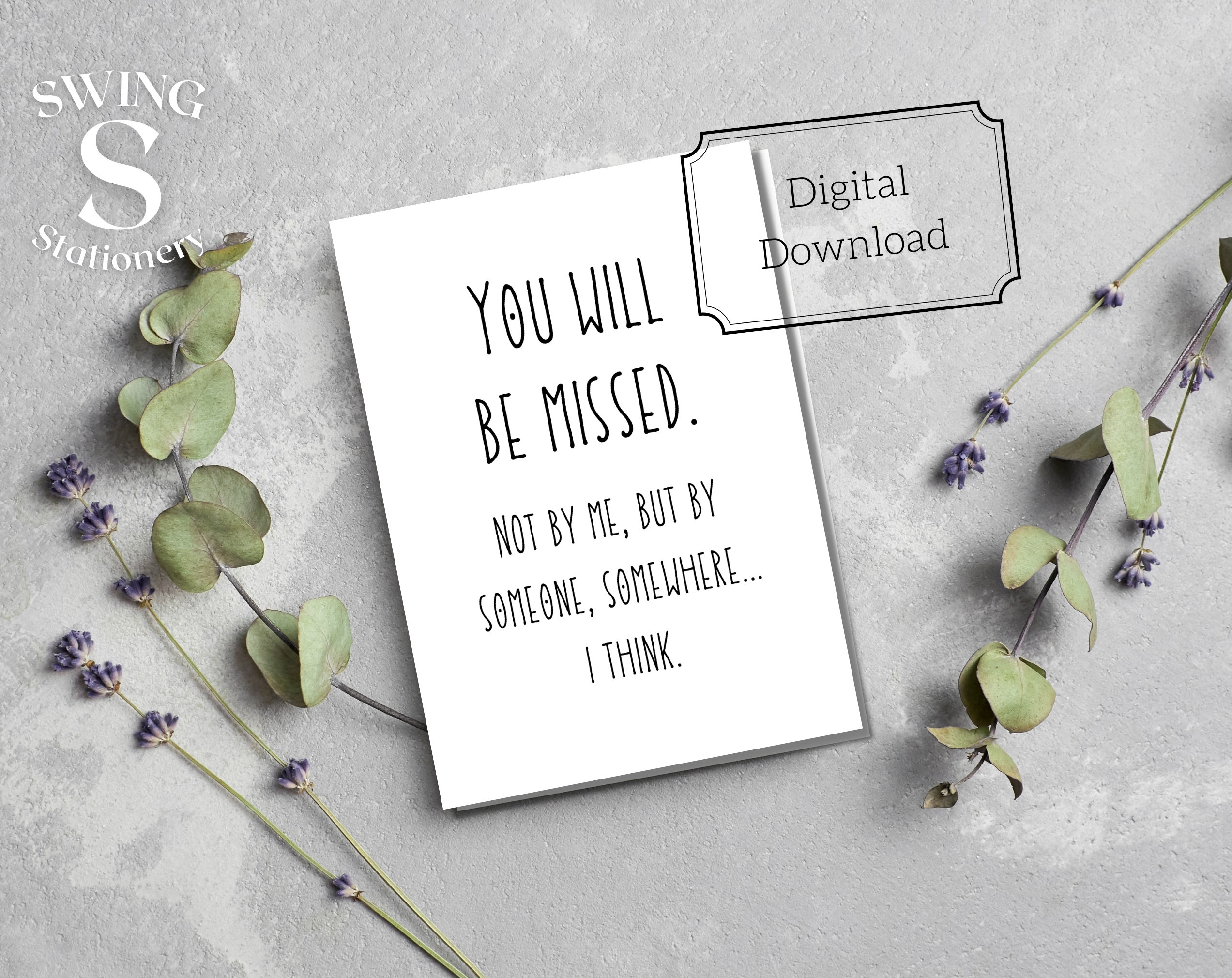 Printable Retirement Card, You Will Be Missed, Funny Retirement Card ...