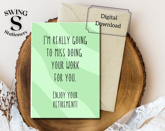 Printable Retirement Card Permanent Weekend Funny Retirement - Etsy