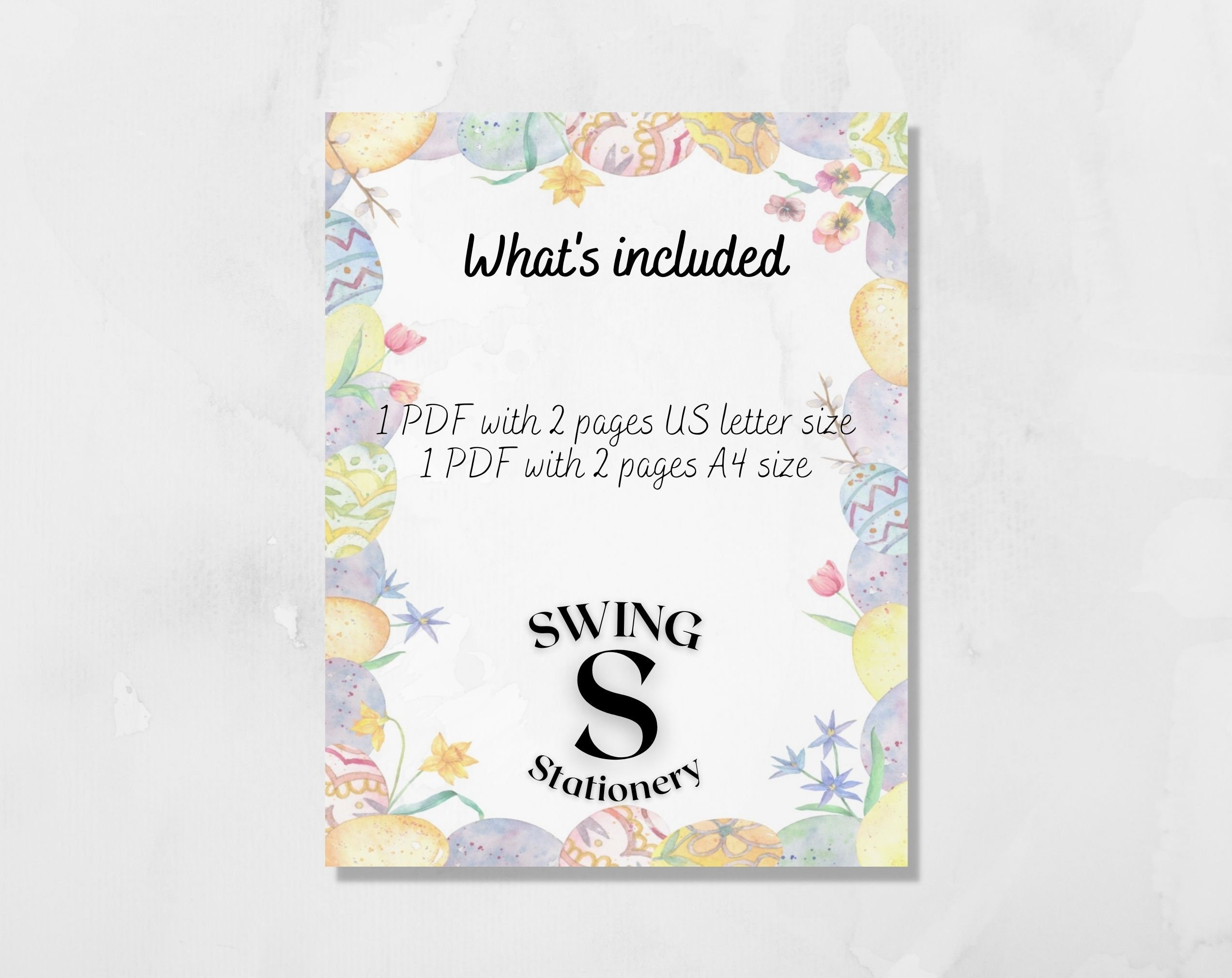 Easter Printable Writing Paper, Printable Easter Egg Paper ...