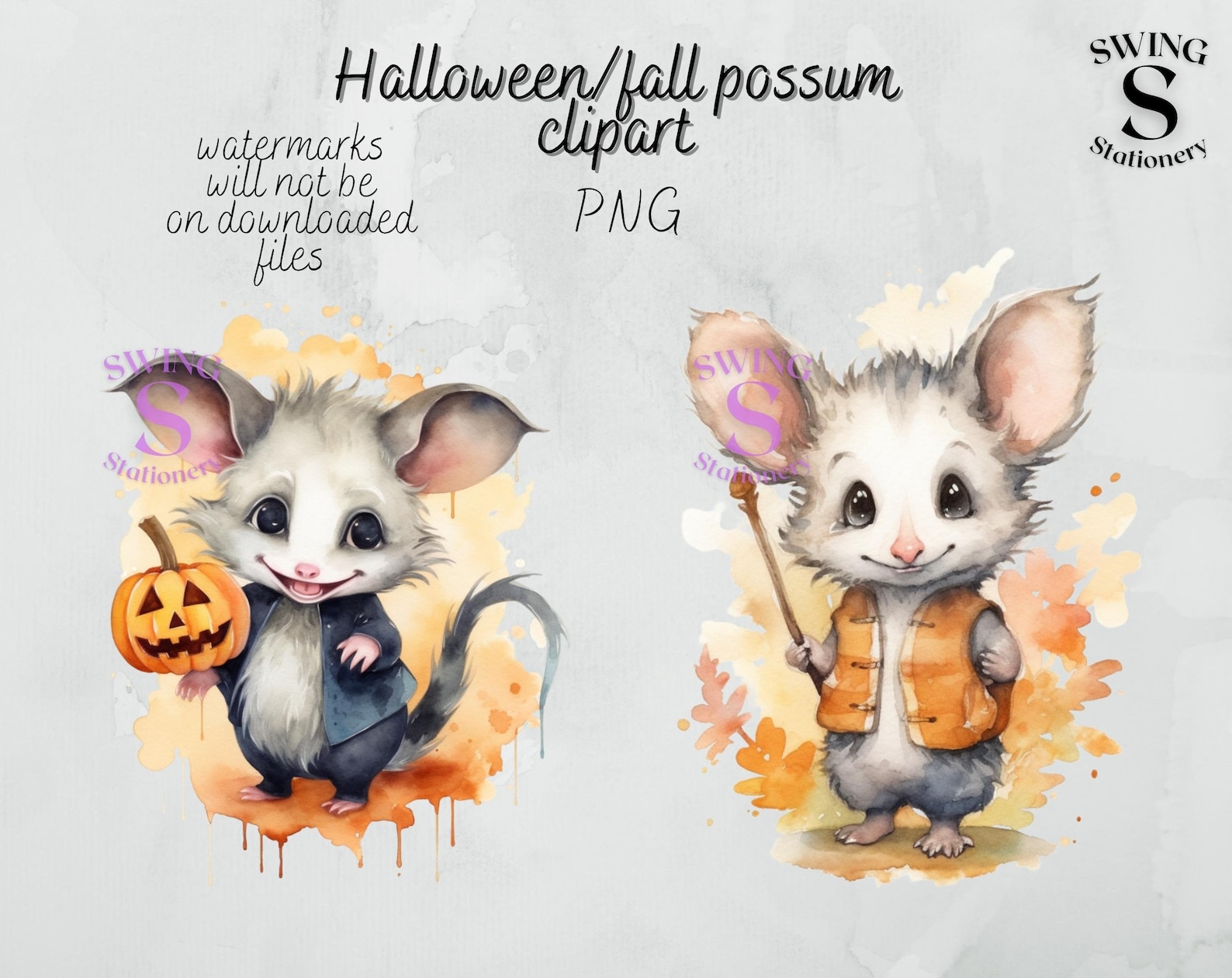 Cute Possum Png, Halloween Possum Clipart, Fall Opossum Clipart ...