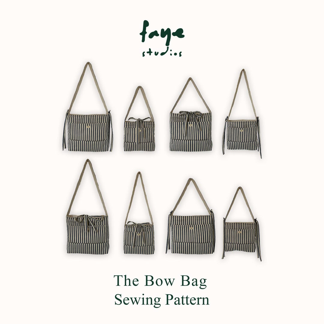 Bow Bag Sewing Pattern: 8 Variations, Video Tutorial (PDF Download) - Etsy