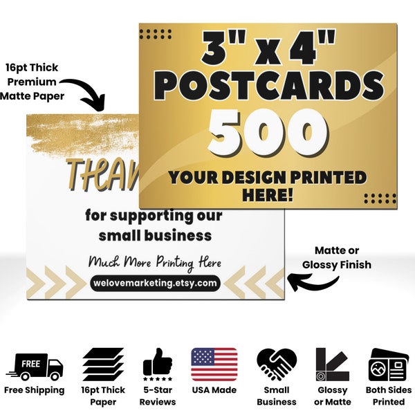 Glossy Postcards - Etsy