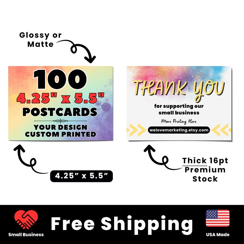 Postcard Printing 25 - Etsy