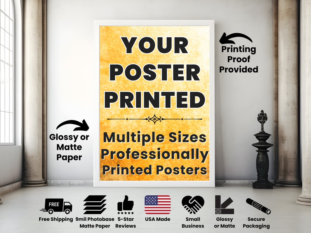 Custom Printed Poster, Printed Wall Art, Poster Printed, Personlized ...