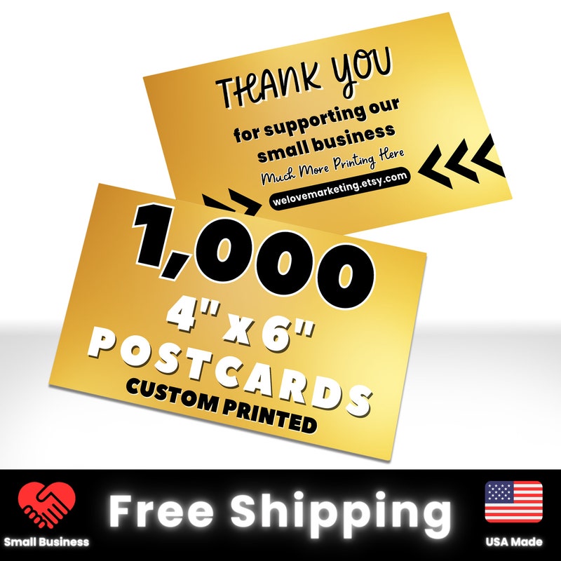 1000 Custom Postcards - Etsy