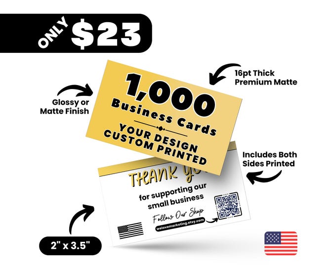 Custom Business Card Printing - Etsy