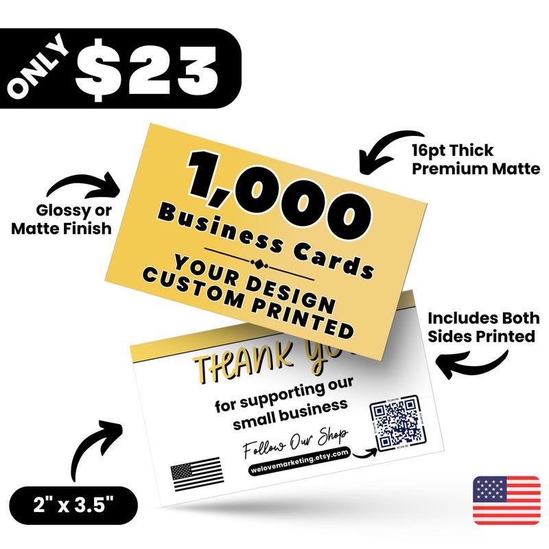Business Cards 1000 Matte - Etsy