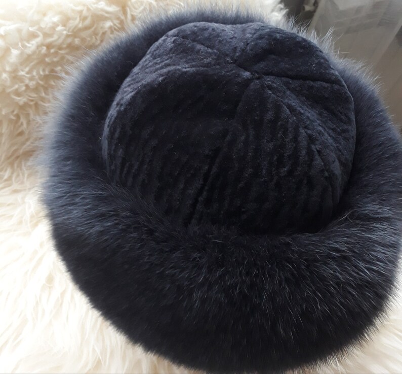 Fox and Mouton Grey Fur Hat for Women - Etsy