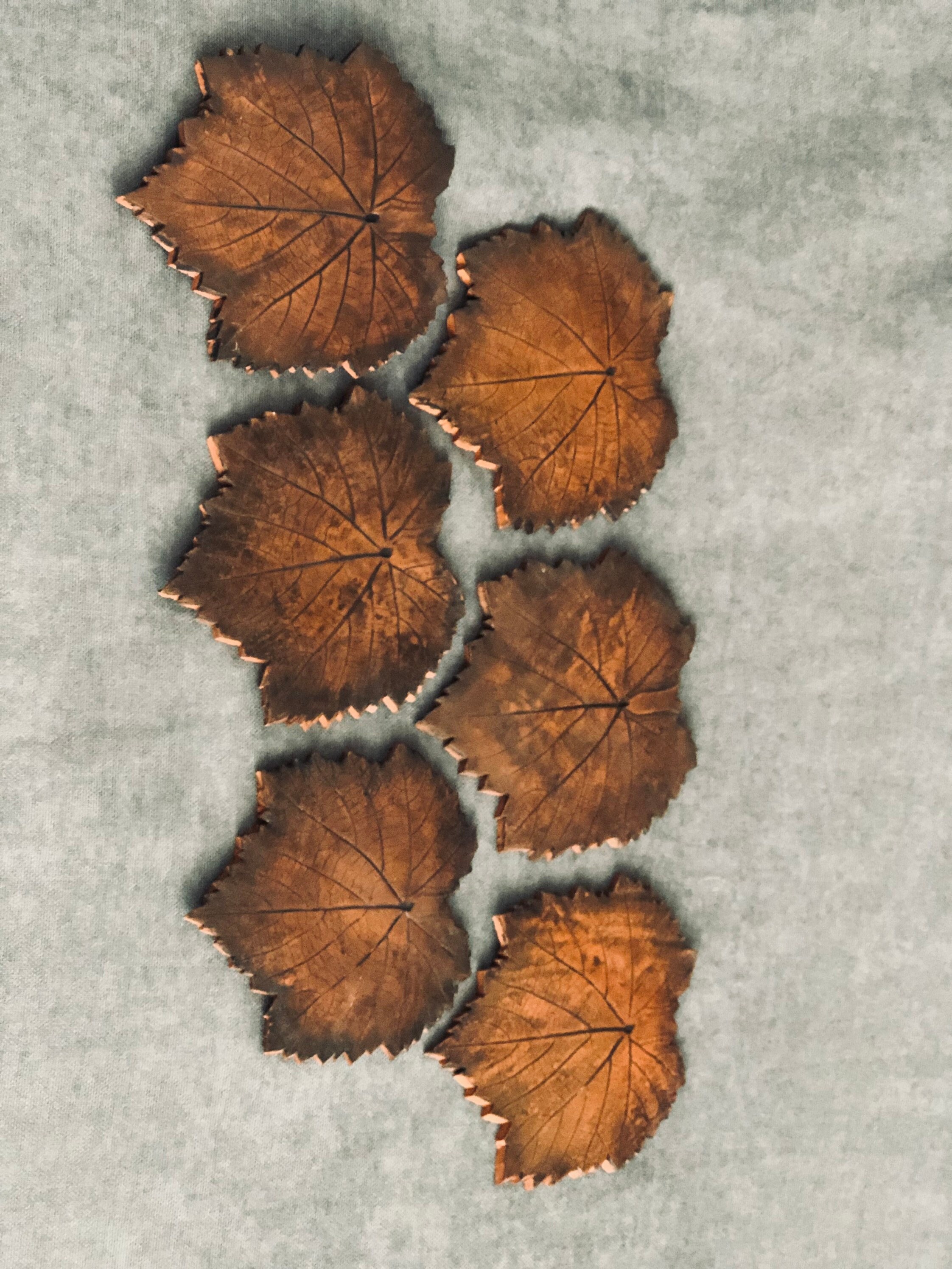 Handmade Ceramic Leaf Set 6 Piece, Wedding Present, Home or Office ...