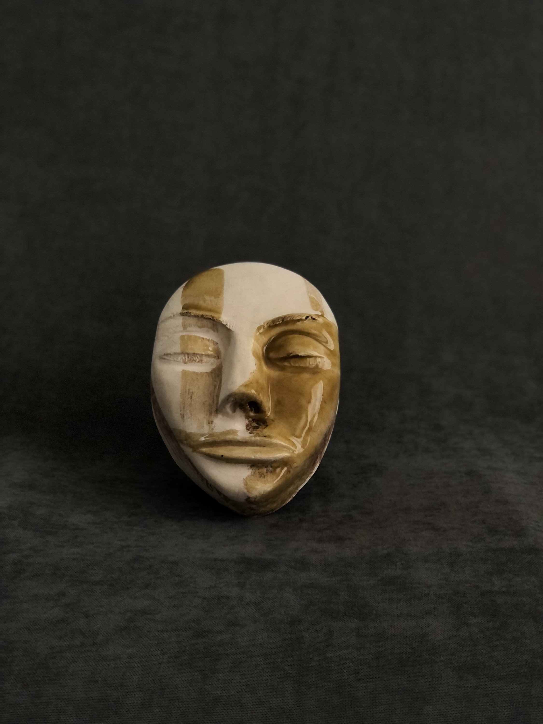 Handmade Ceramic Mask, Pottery Wall Art, Sculpture Head, Modern Art ...