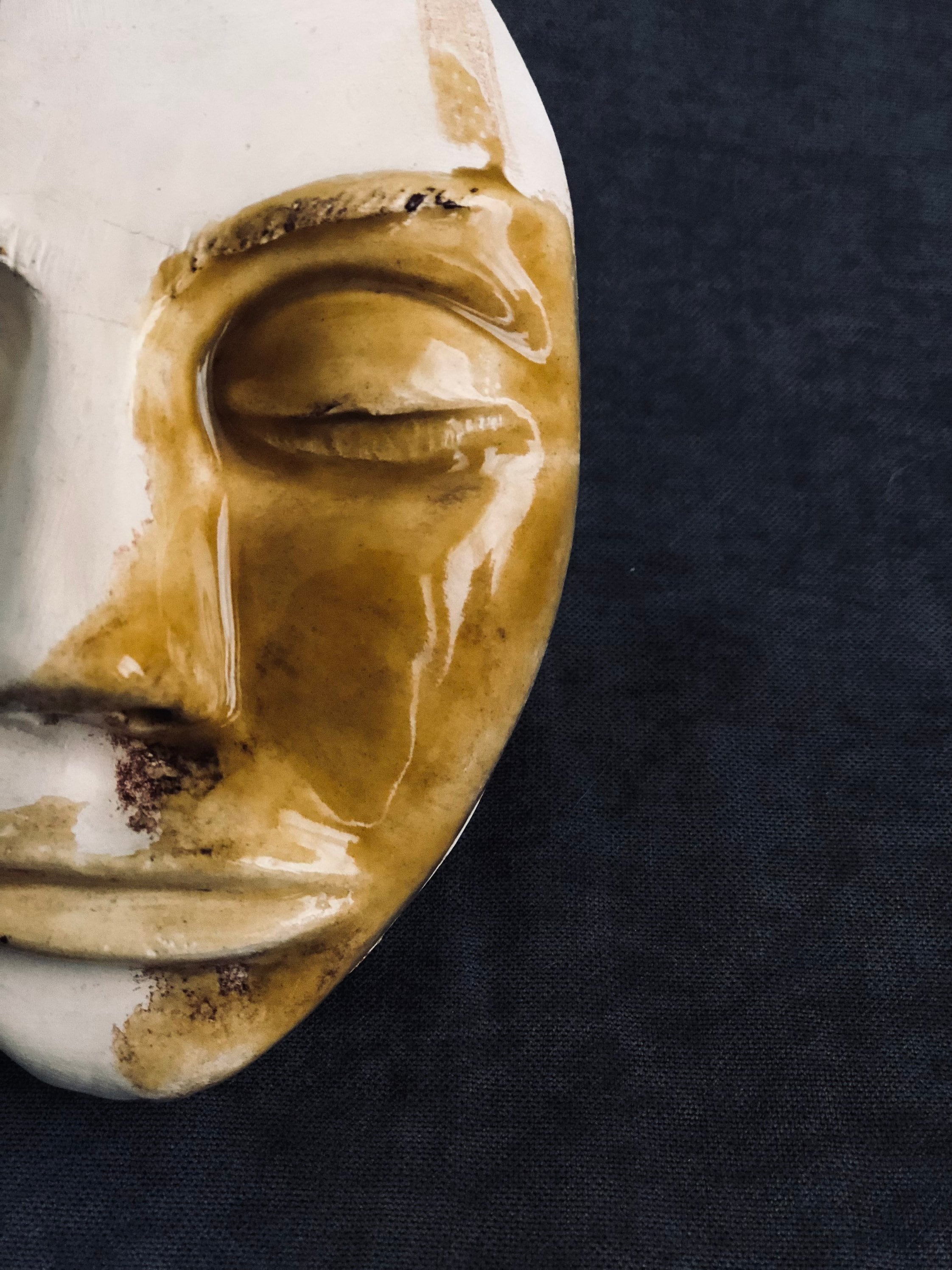 Handmade Ceramic Mask, Pottery Wall Art, Sculpture Head, Modern Art ...